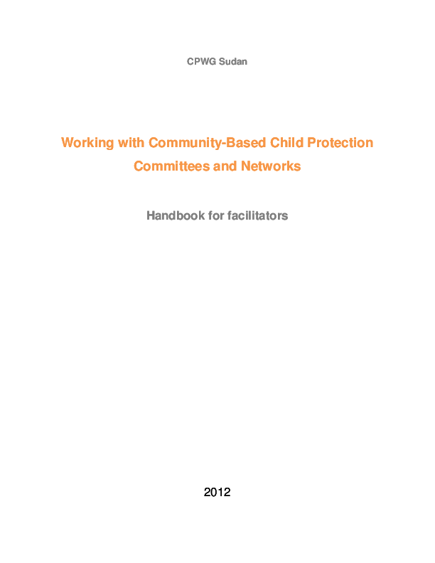 Working with Community-Based Child Protection Committees and Networks ...